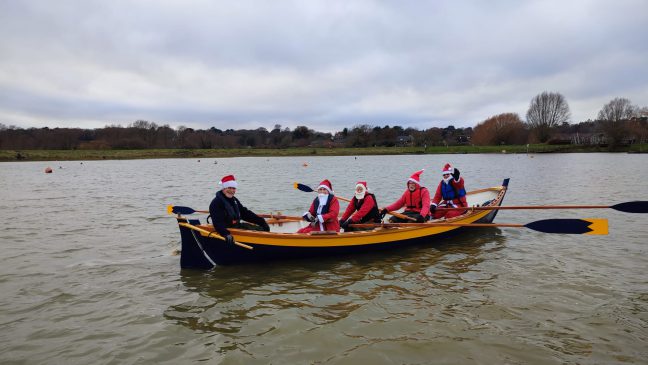 The Annual Santa row – Woodbridge Coastal Rowing Club